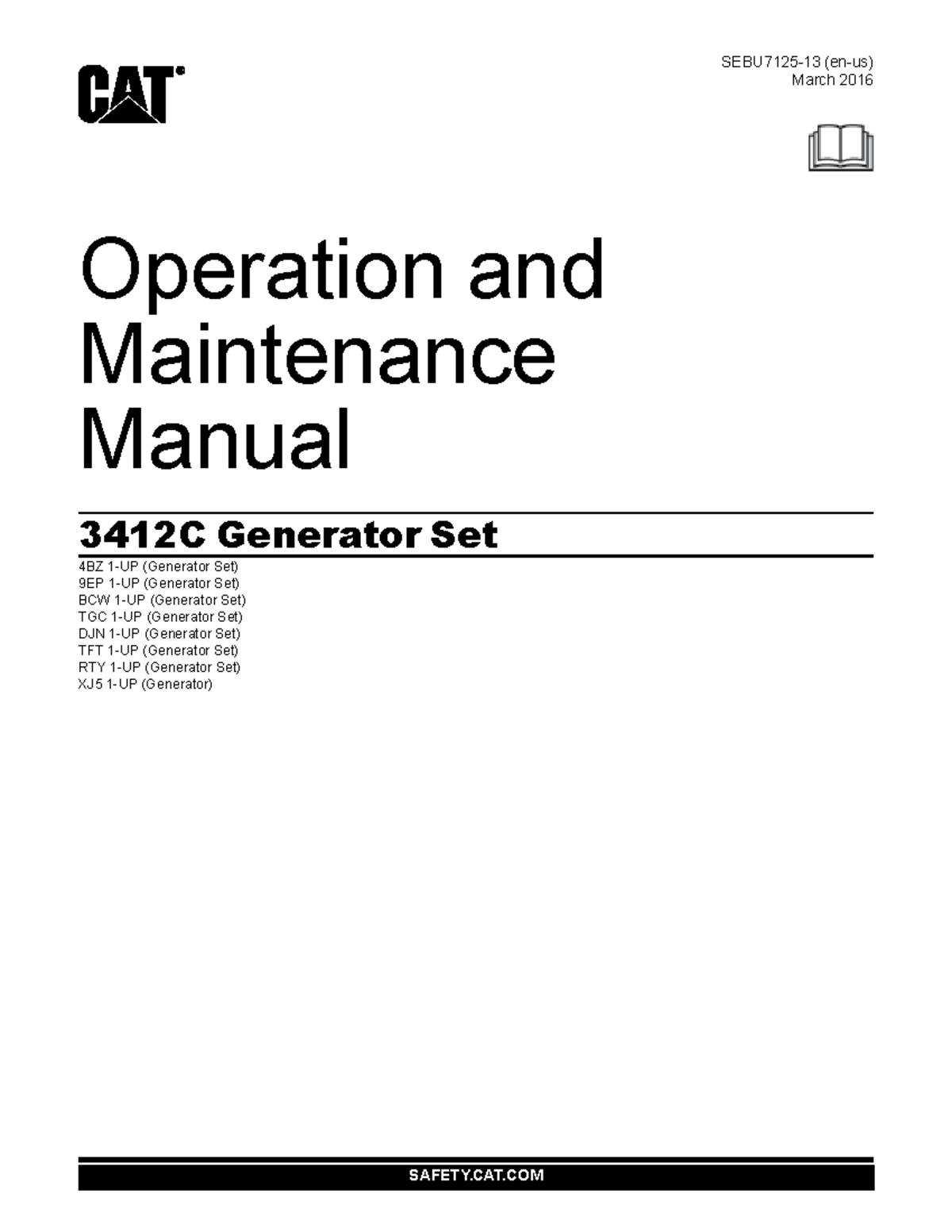 CAT-3412C- Generator-Set- Manual - ####### SAFETY.CAT Operation and Maintenance Manual 3412C ...