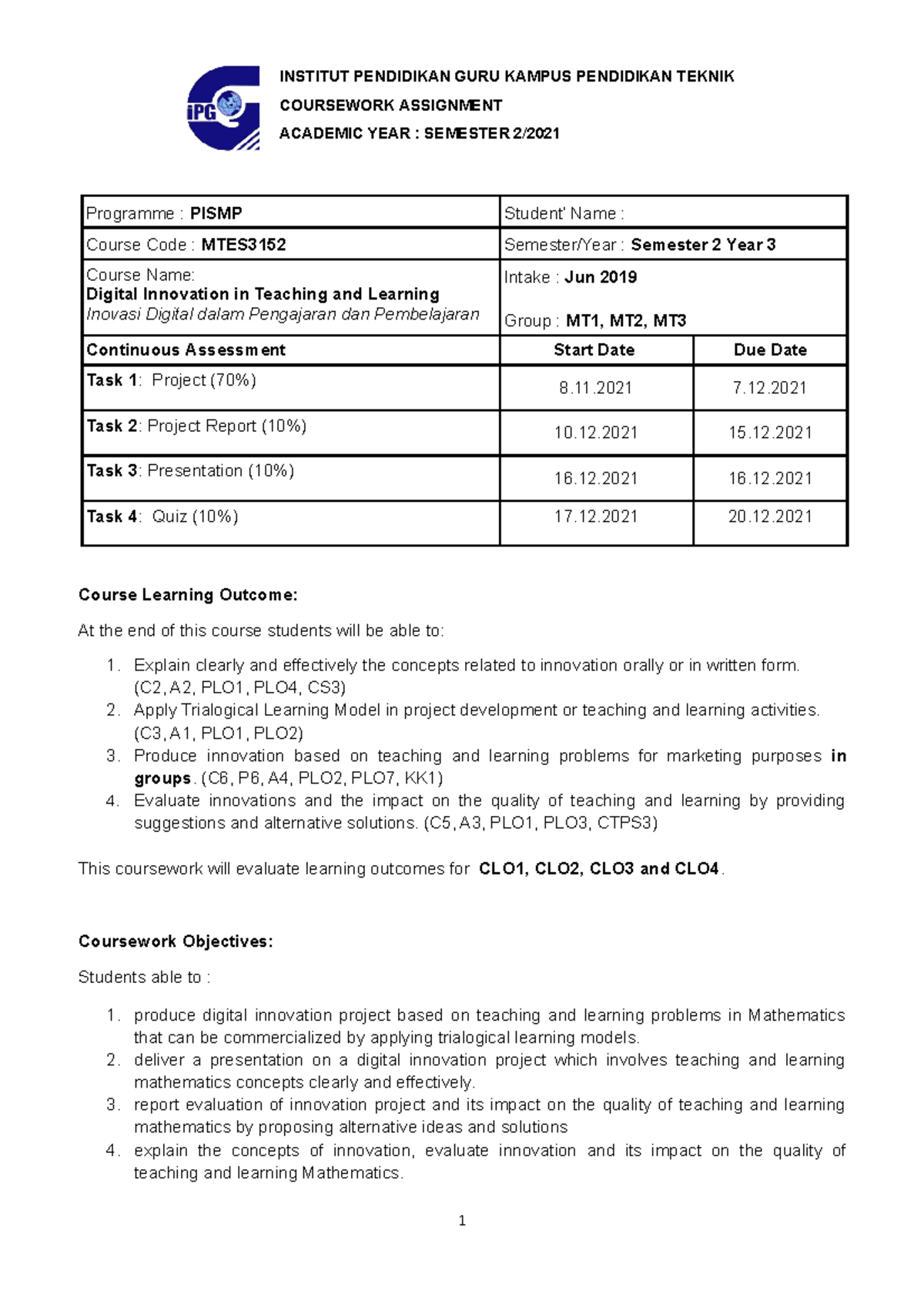 03 KK MTES3152 - hhhhh - INSTITUT PENDIDIKAN GURU KAMPUS PENDIDIKAN ...