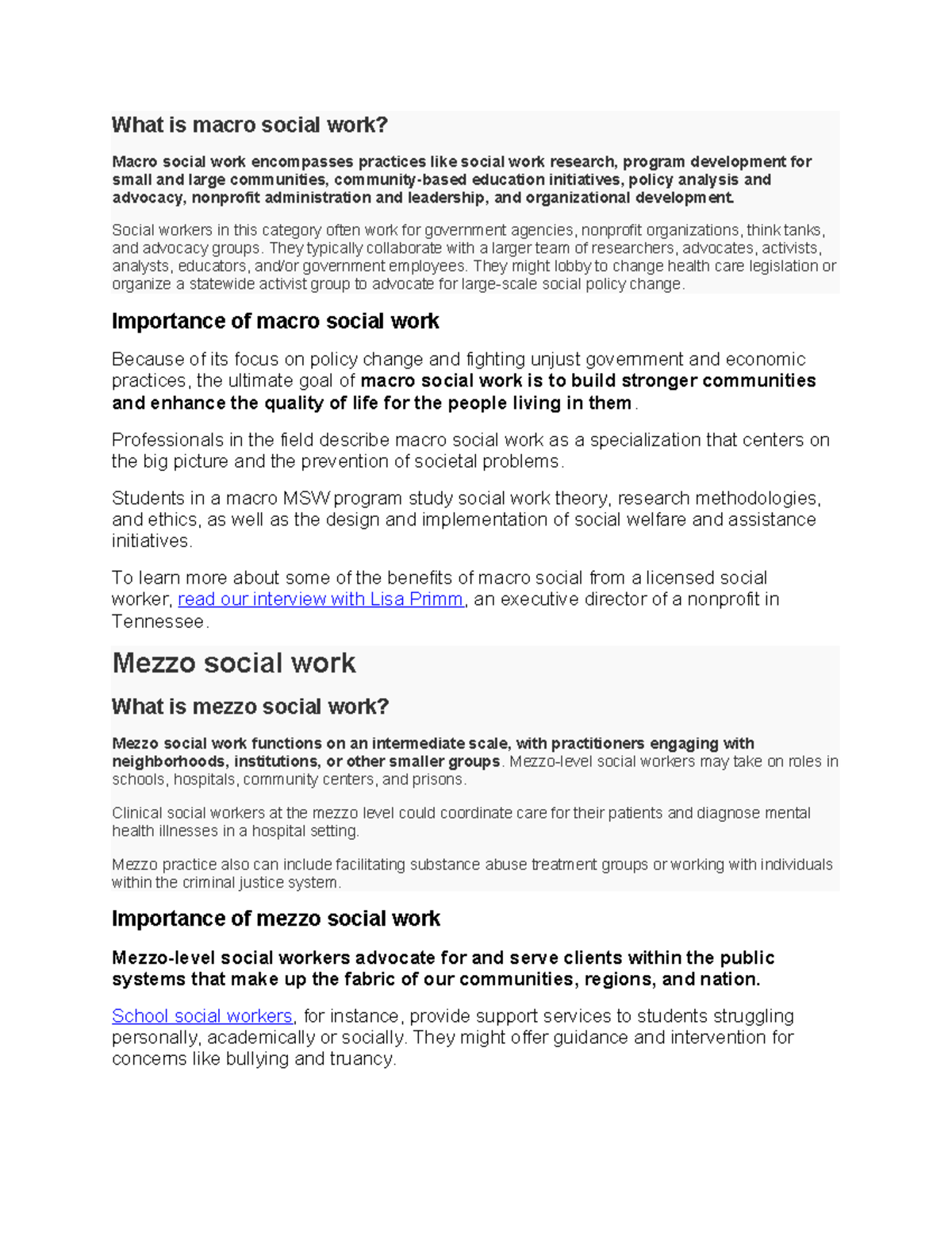 Micro macro meso social work amki - What is macro social work? Macro ...