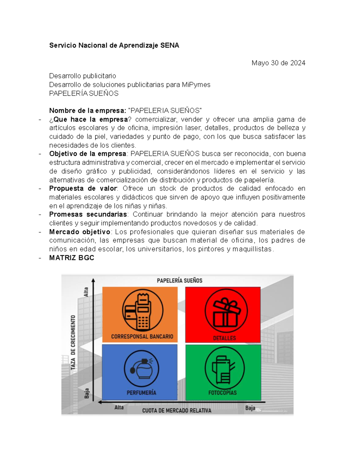 Matrices De Diagnostico Empresarial Servicio Nacional De Aprendizaje