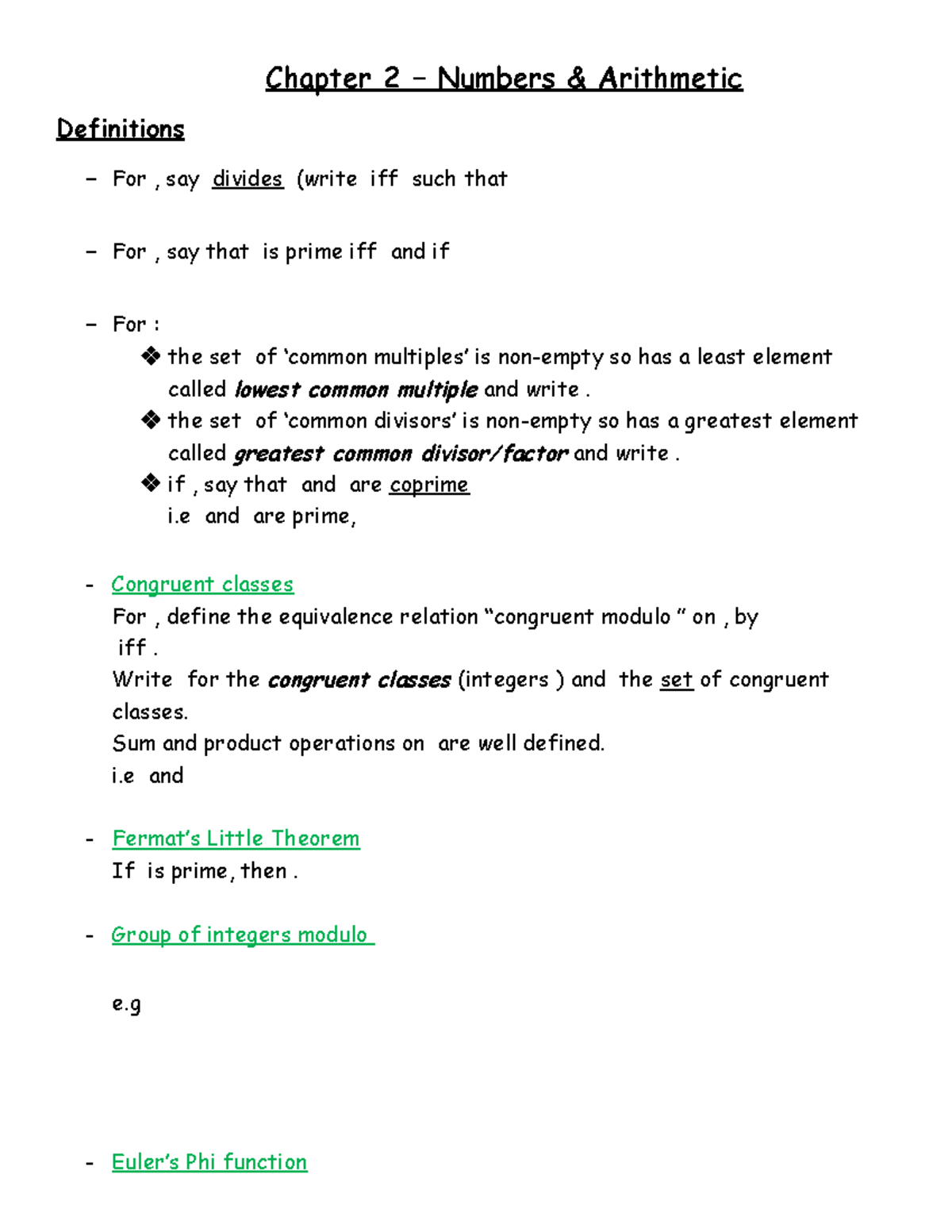 Chapter 2 - Numbers and arithmetic - Chapter 2 – Numbers & Arithmetic ...