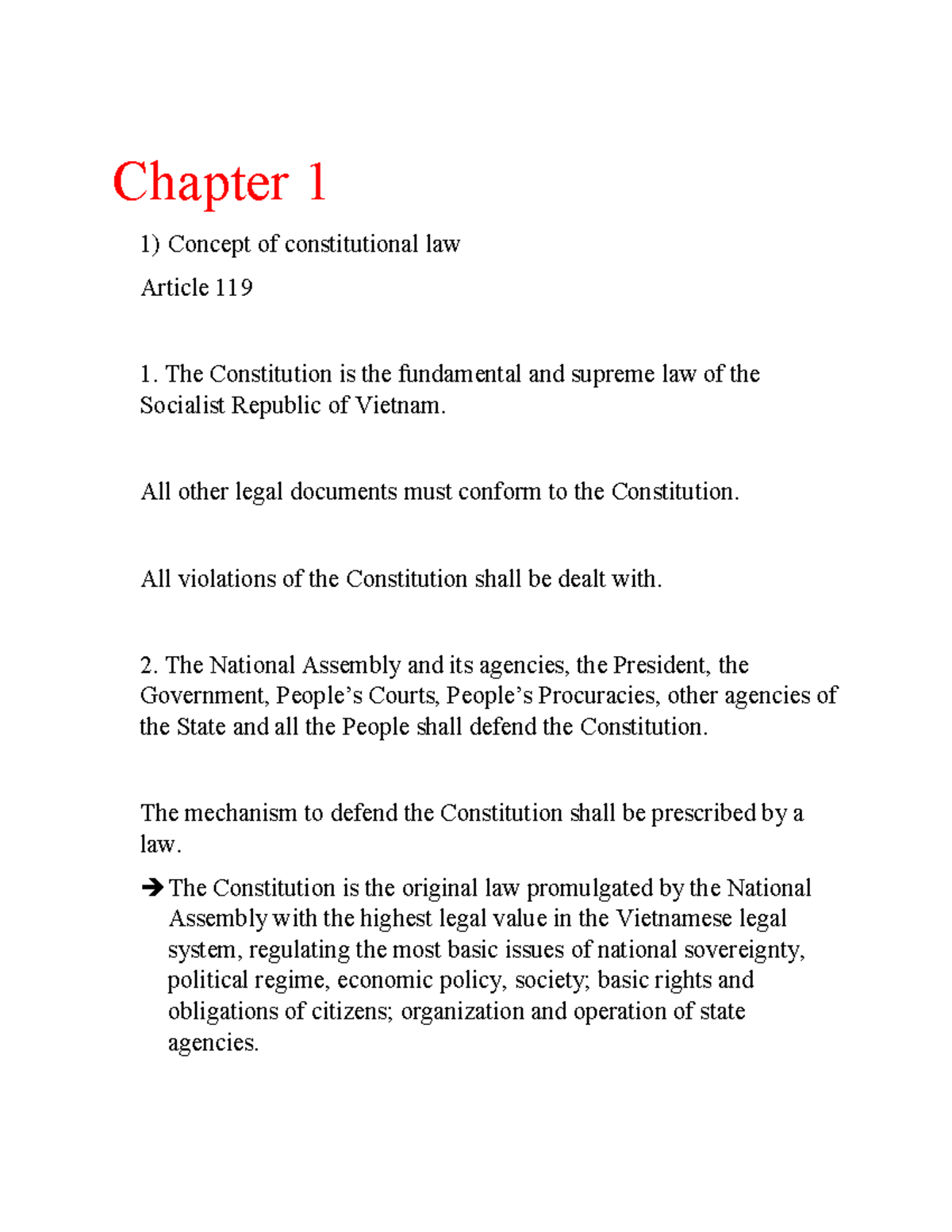 Constitutional law - Chapter 1 Concept of constitutional law Article ...