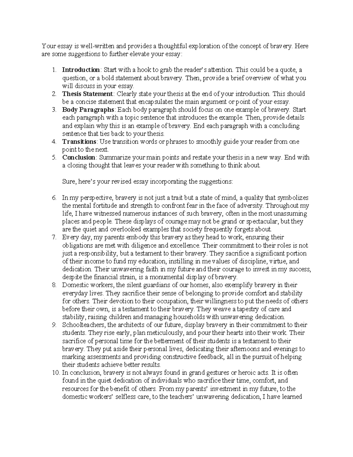 Planning for the essay part 2 - Your essay is well-written and provides ...