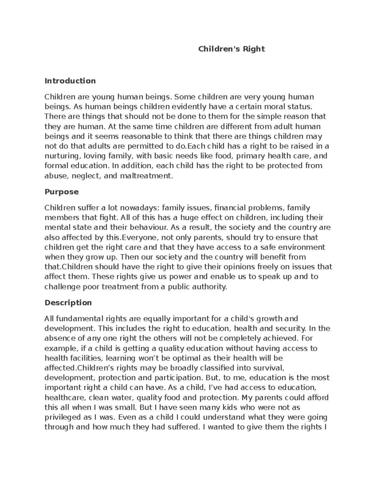 Children's Righ-WPS Office - Children's Right Introduction Children are ...