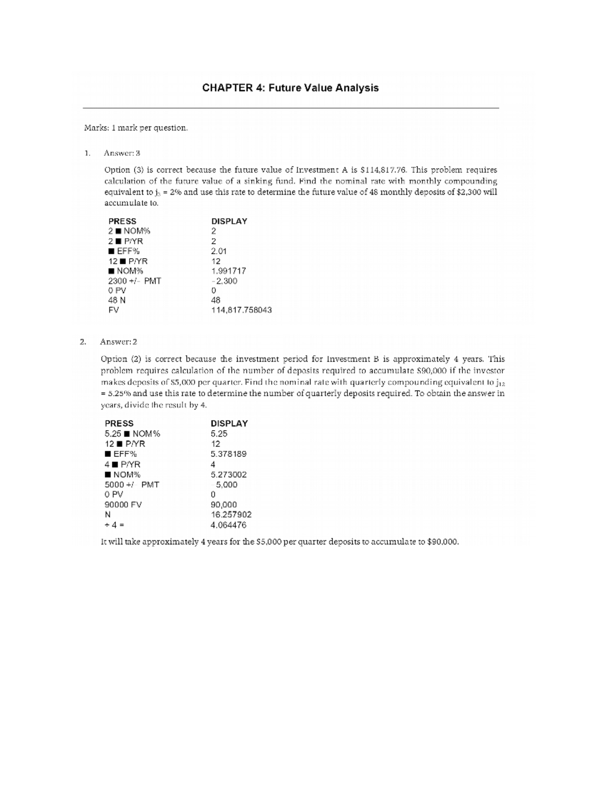 Assignment #3 Chapter 4 Future Value Analysis - MGTA05 - Studocu