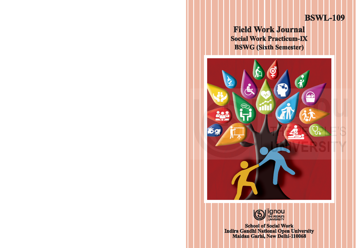 BSWL109 - Bachelors of social work Fieldwork journal - Introduction to ...