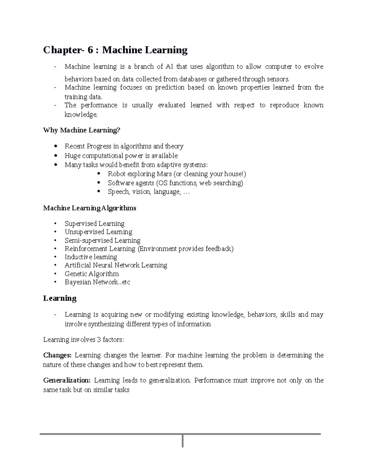Machine Learning - Machine learning focuses on prediction based on ...