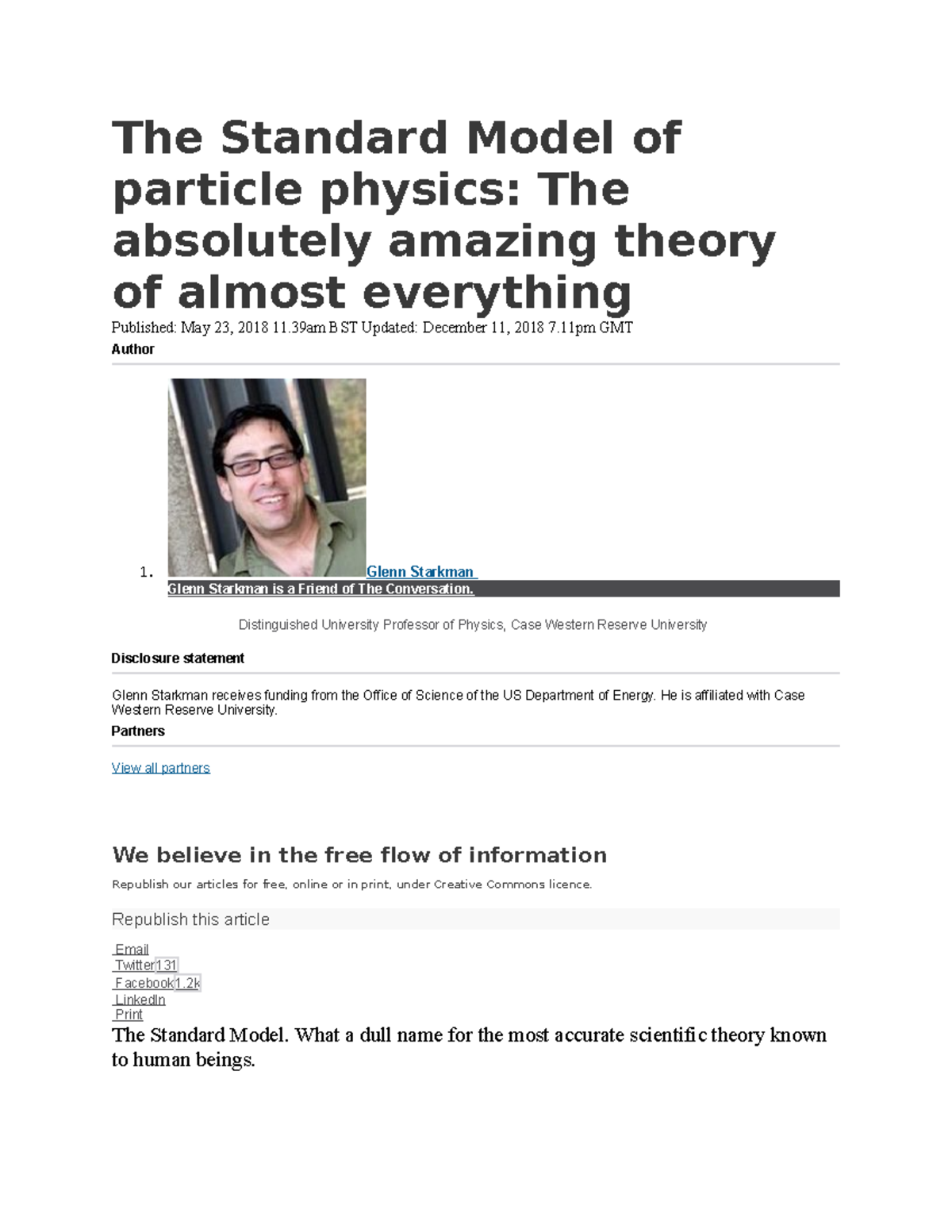The Standard Model of particle physics - The Standard Model of particle ...