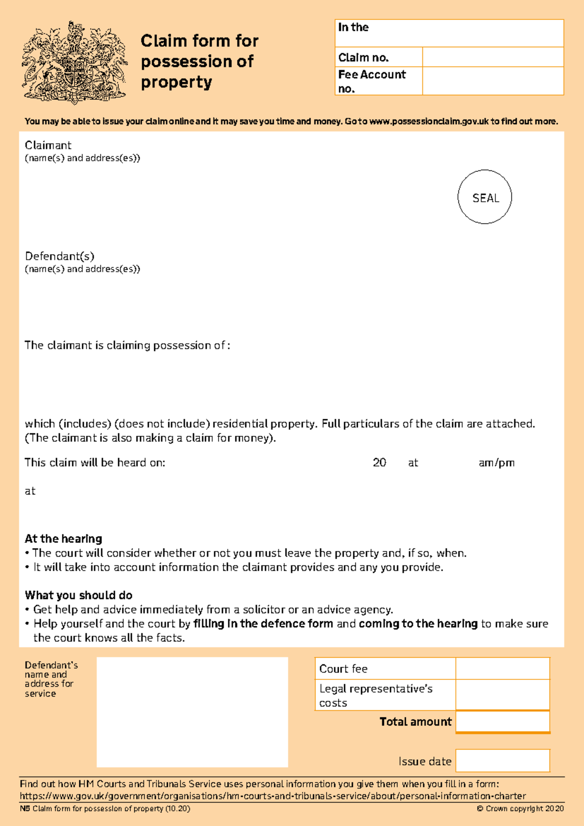Form N5 - here is the n5 form and how to do it - Claim form for ...
