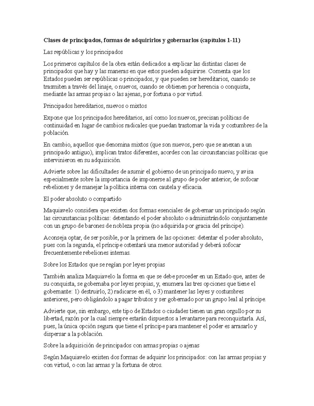 Clases de principados - Comenta que los Estados pueden ser repúblicas o ...