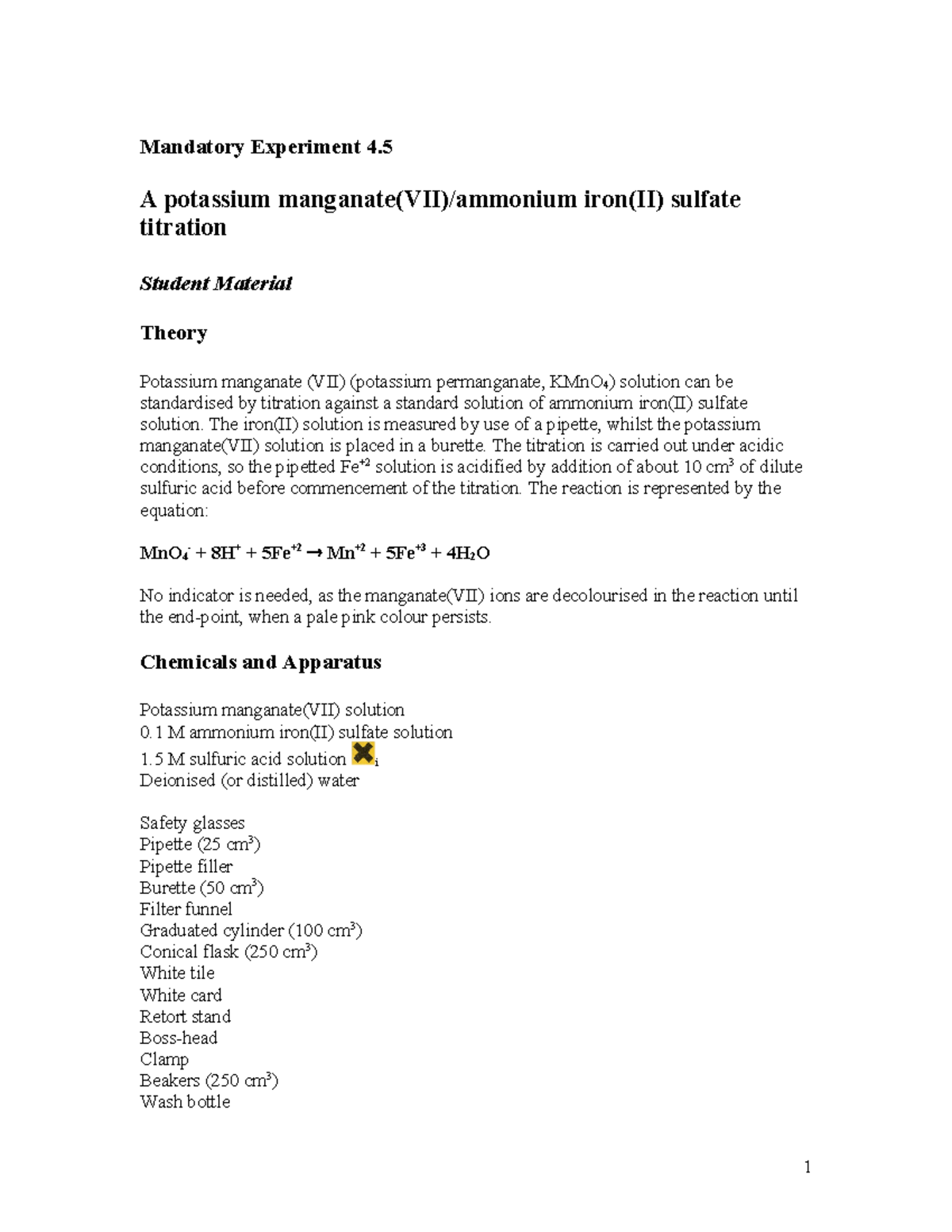 4.5 complete 0 - science practical materials - Mandatory Experiment 4 ...