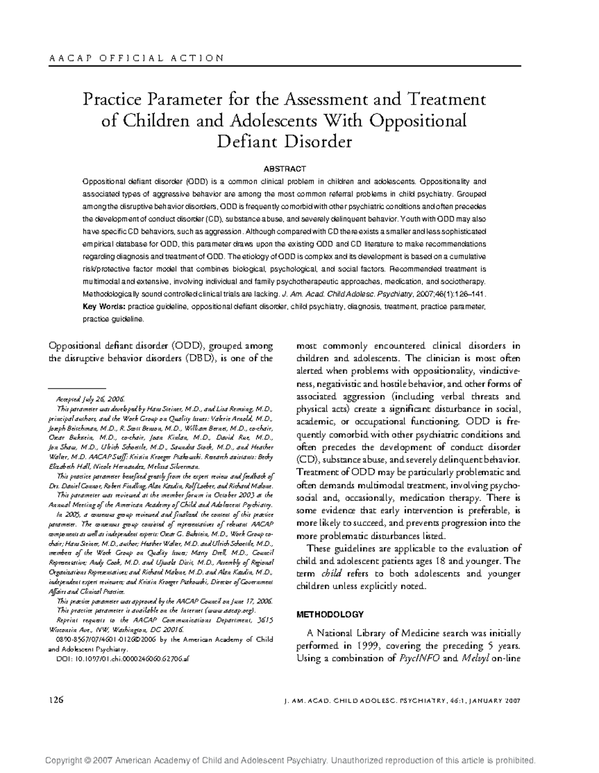 Guia tod - Practice Parameter for the Assessment and Treatment of ...