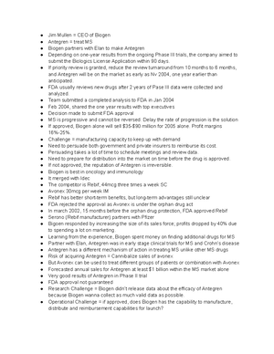 Genzyme Case Notes - HBS Case Analysis - Genzyme Case Synvisc-One will ...
