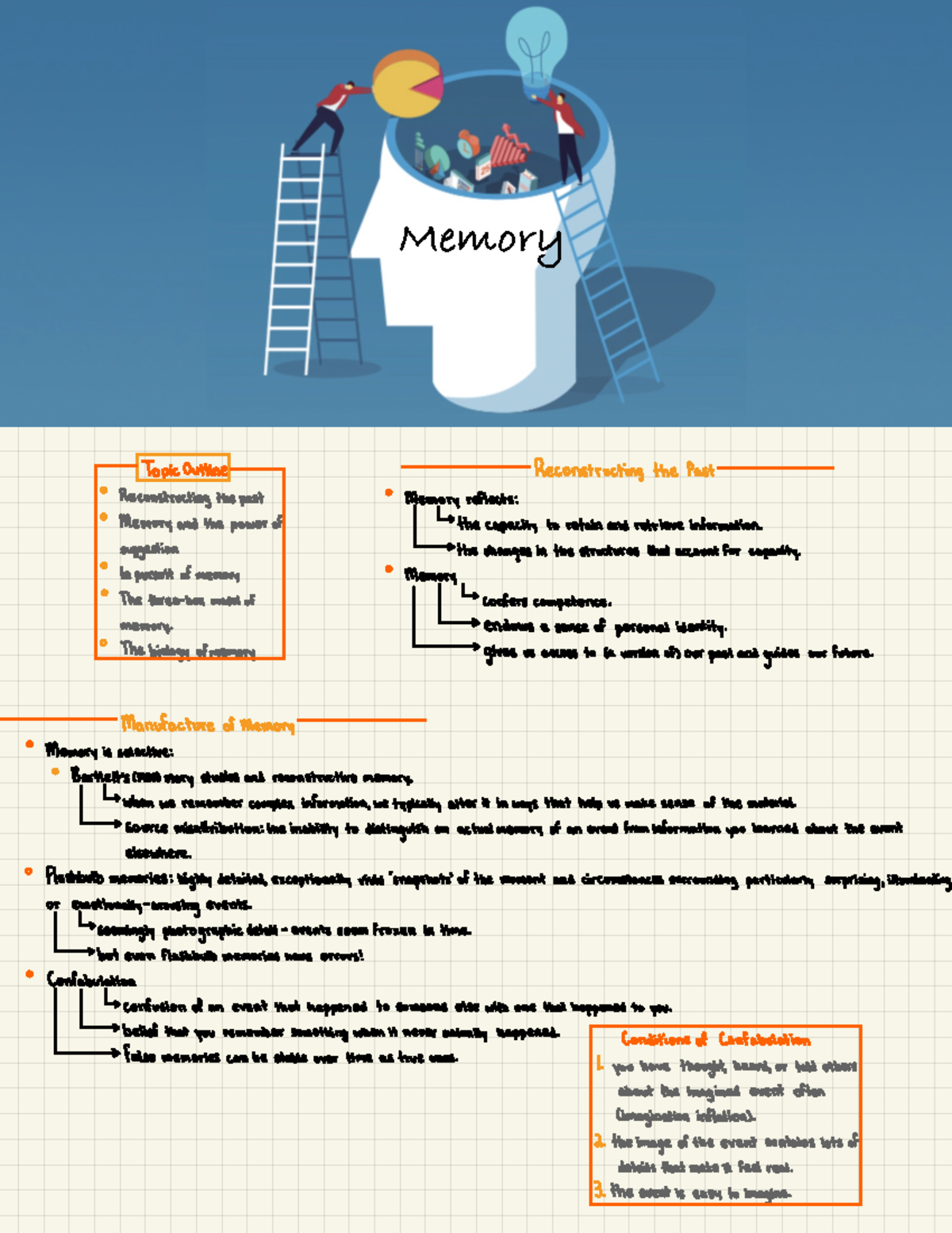 Psychology - Memory - Professor Jan g - Memory To p i c Outline ...