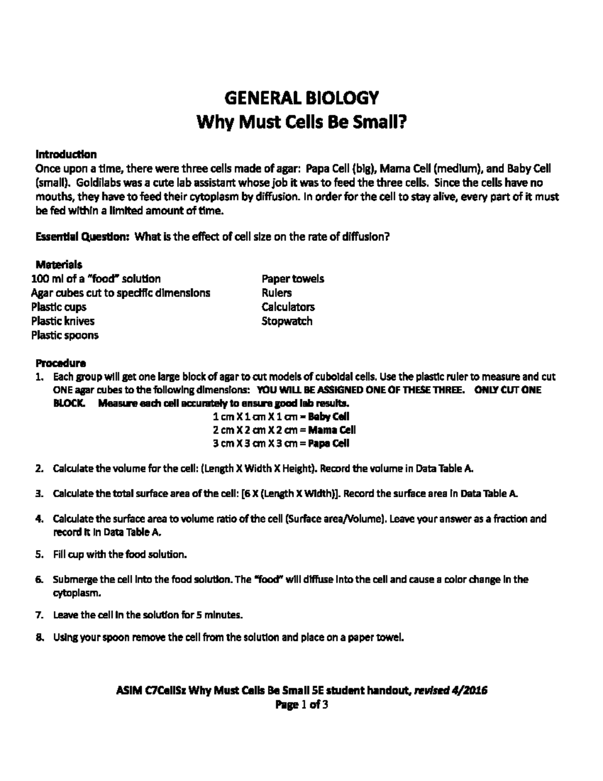 Sc1 - work - BIO 103 - Studocu