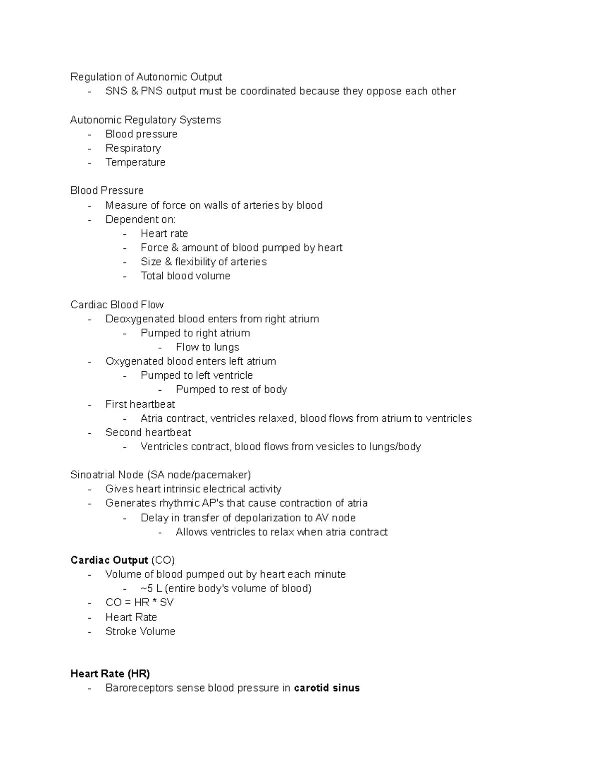 Lecture 11 Autonomic Regulatory Systems (BP) - Regulation of Autonomic ...