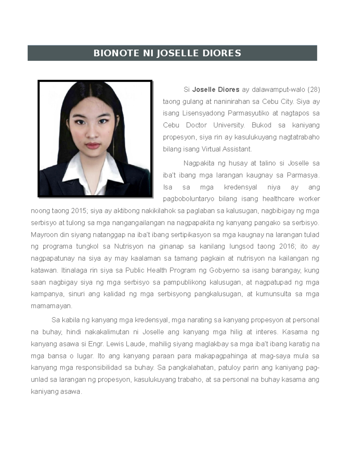 Bionote - VIN Commish - This is a notes from the lecture. I hope it ...