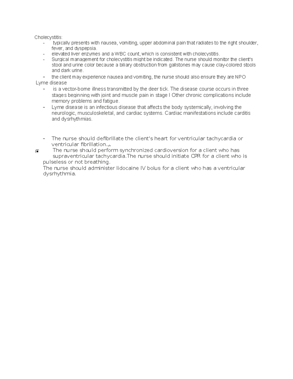Cholecystitis - Summary Complex Health Concepts - Cholecystitis ...