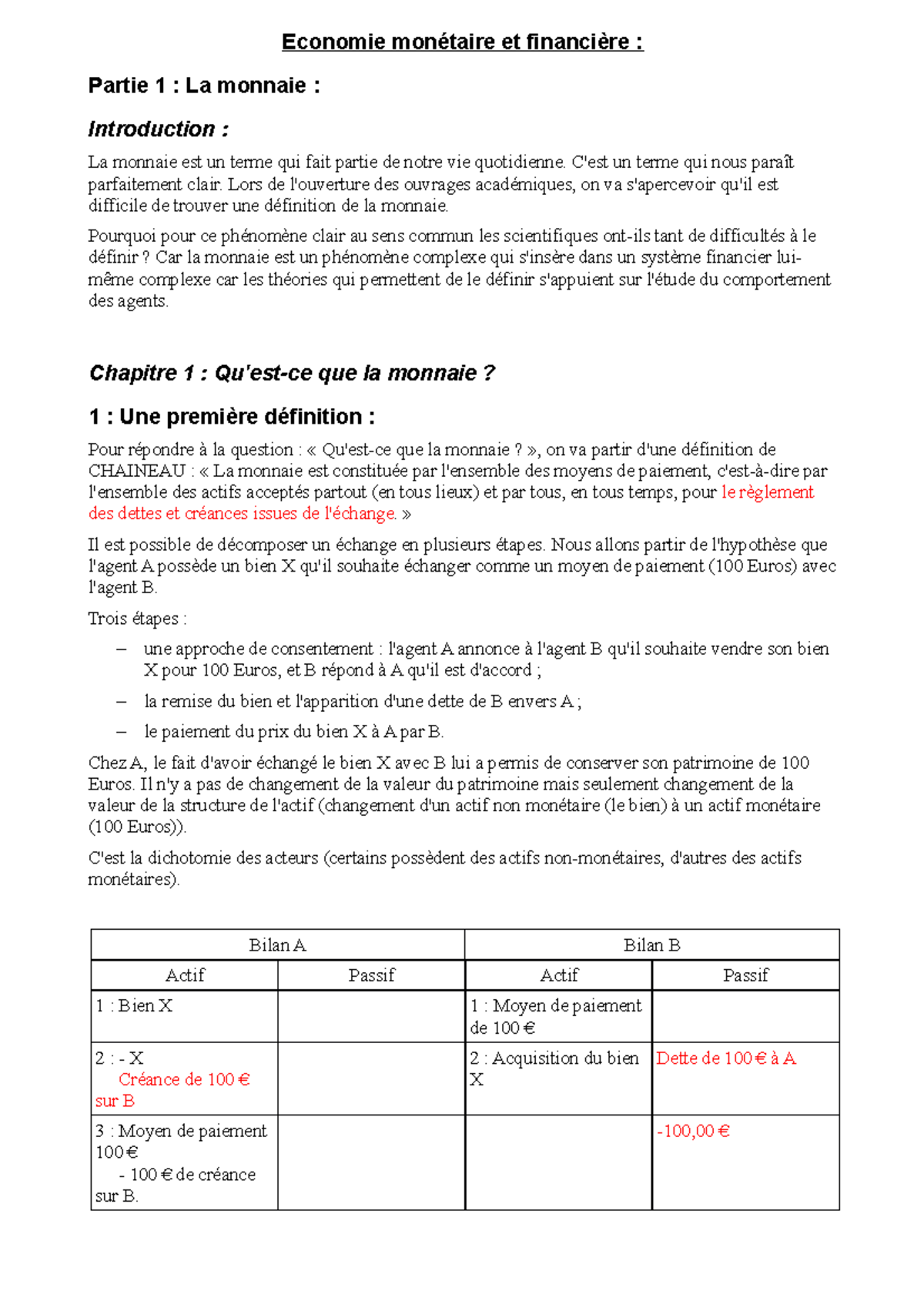Monnaie et finance - Economie monétaire et financière : Partie 1 : La ...