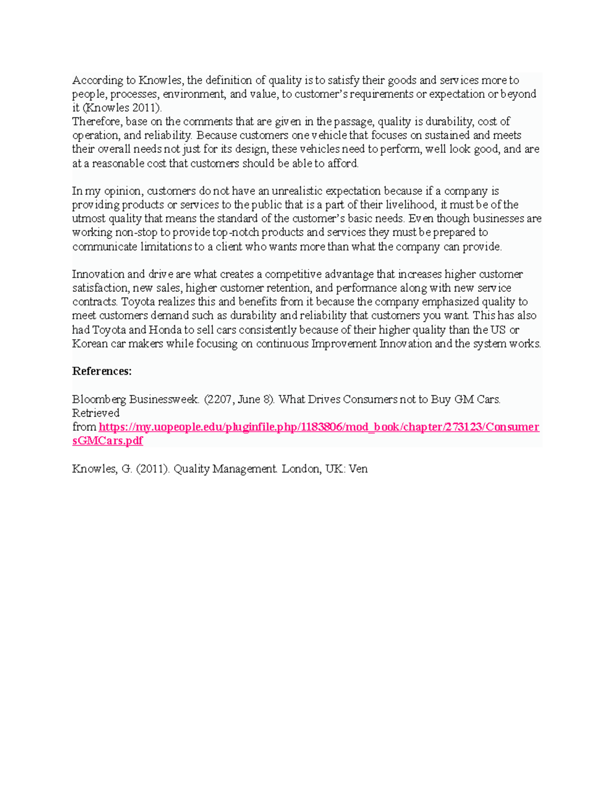 According to Knowles - N?A - According to Knowles, the definition of ...