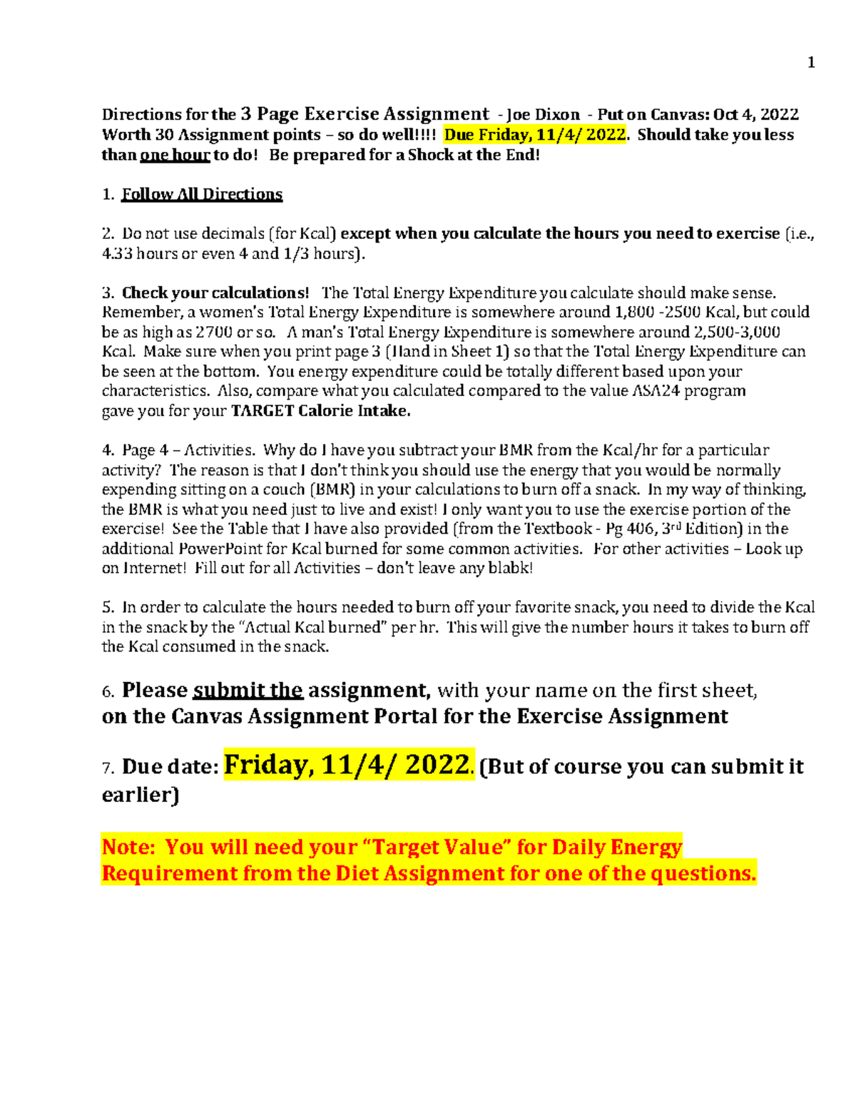 3 Pg Exercise Assignment Oct 04 202 2 Directions For The 3 Page