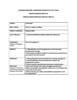 Jadual UBBM PPT Tingkatan 4 2023 terkini - 2 OGOS 2023 RABU STESEN ...