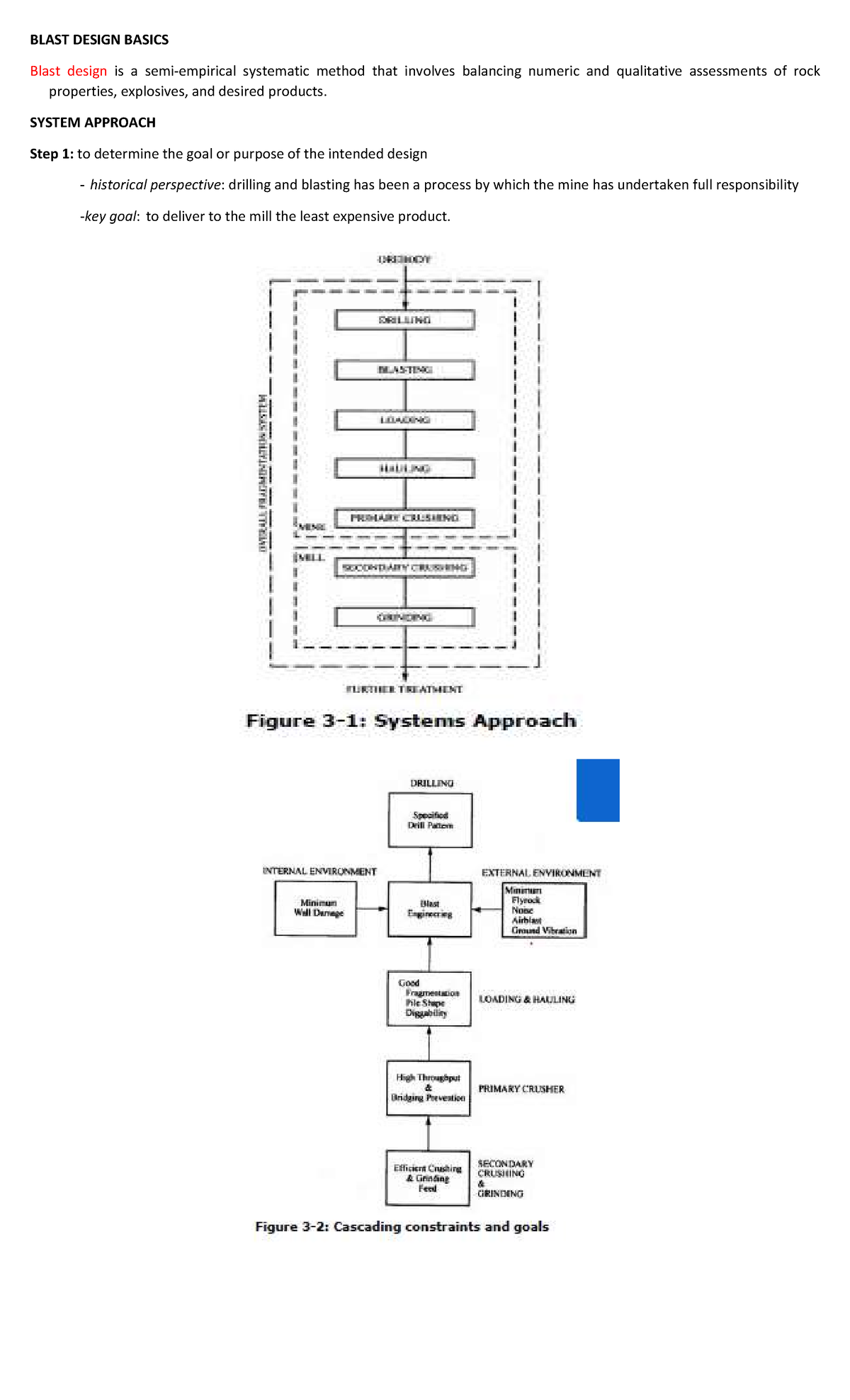 Basic Blast Design Summary - BLAST DESIGN BASICS Blast design is a semi ...