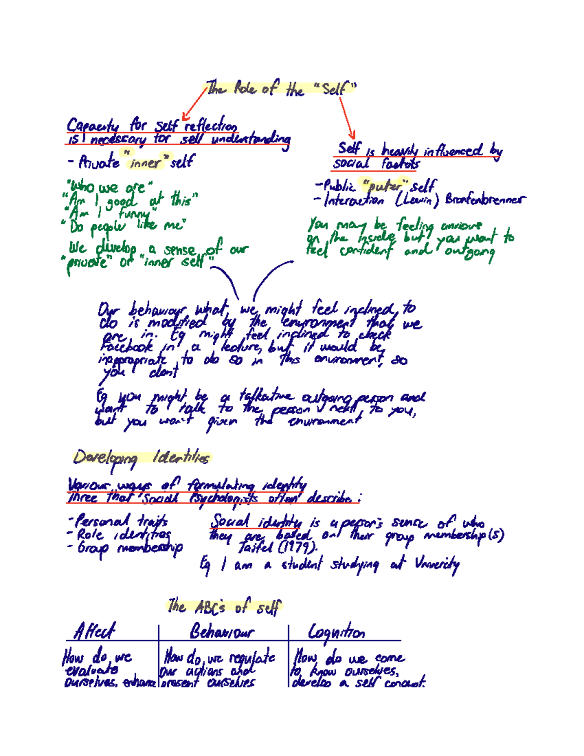 12-07-2019 Week 1 Lecture - TheRole of the Self Capacity for self ...