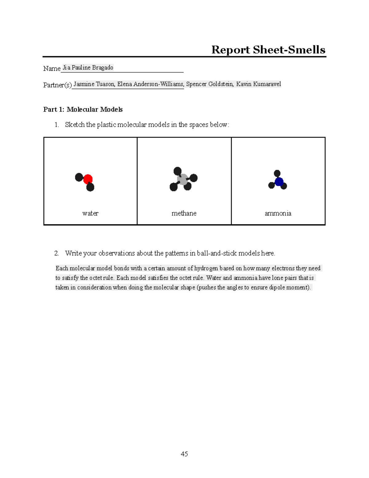 1AL FA20 Exp 02 How the Nose Knows Report Sheet - Report Sheet-Smells ...