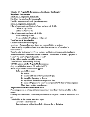 Business LAw notes - Notes: Chapter 1 Business Law Law- A body of ...