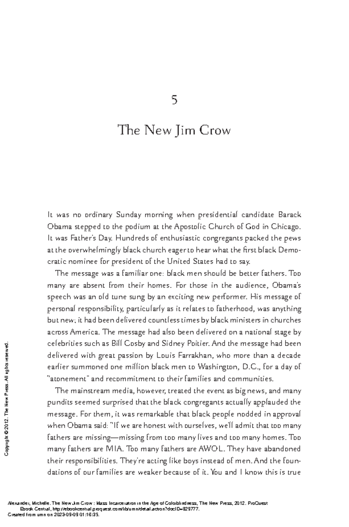 The New Jim Crow Chapter 5 - 5 The New Jim Crow It was no ordinary ...
