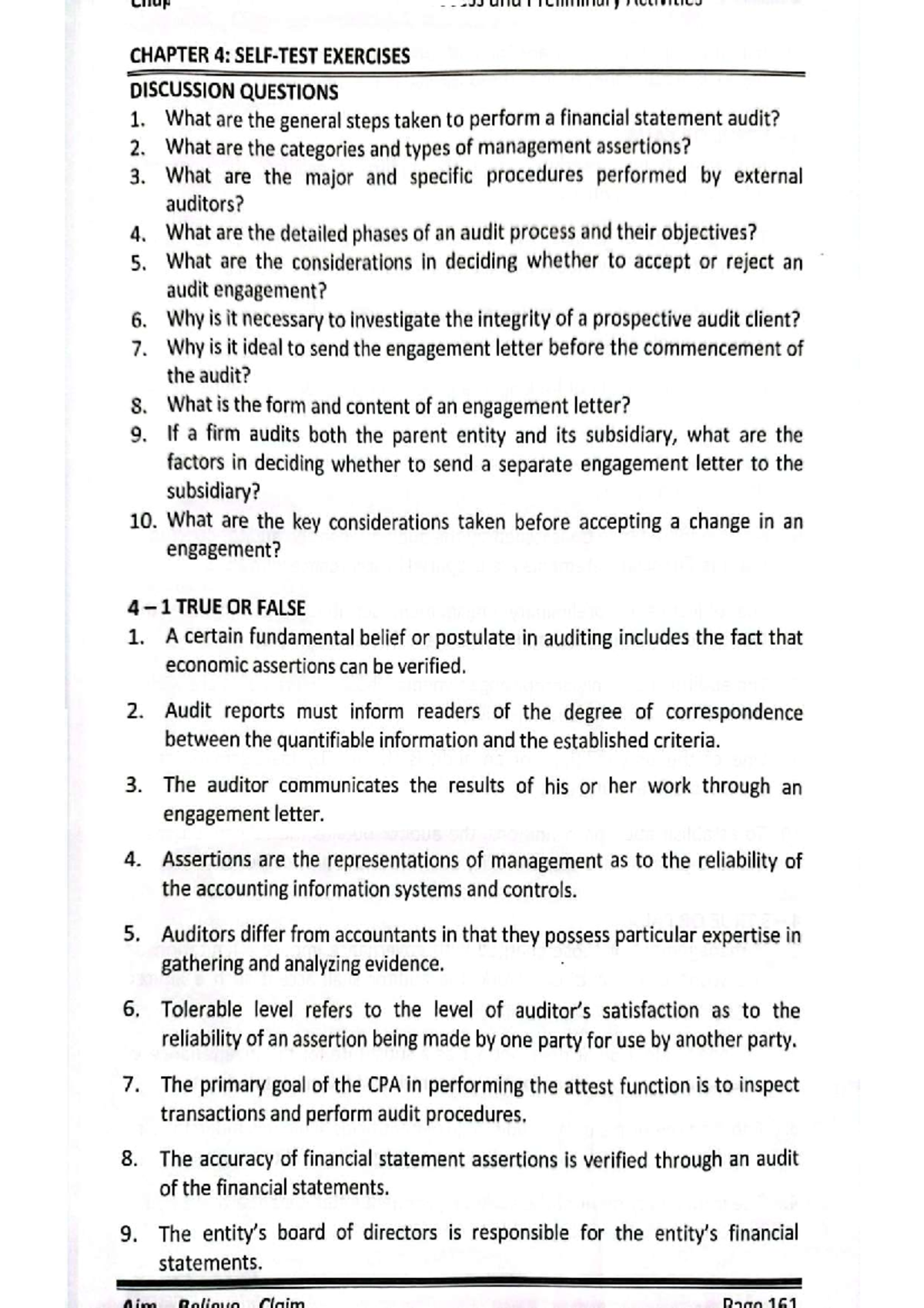 Chap 4&5 Escala QS - audit - Chup unn CHAPTER 4: EXERCISES DISCUSSION ...