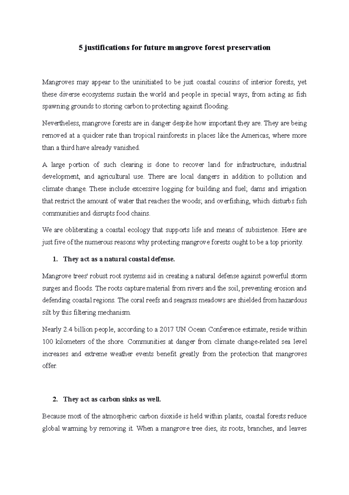 Resume Mangrove Forest - 5 justifications for future mangrove forest preservation Mangroves may ...