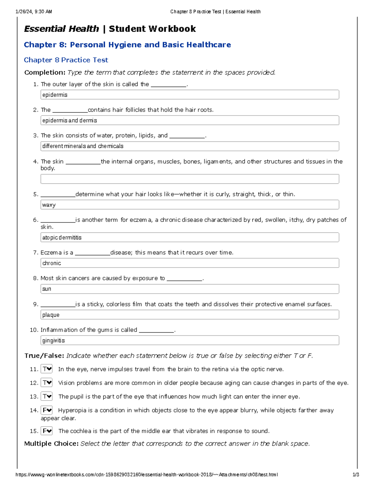 Chapter 8 Practice Test - 1/26/24, 9:30 AM Chapter 8 Practice Test ...