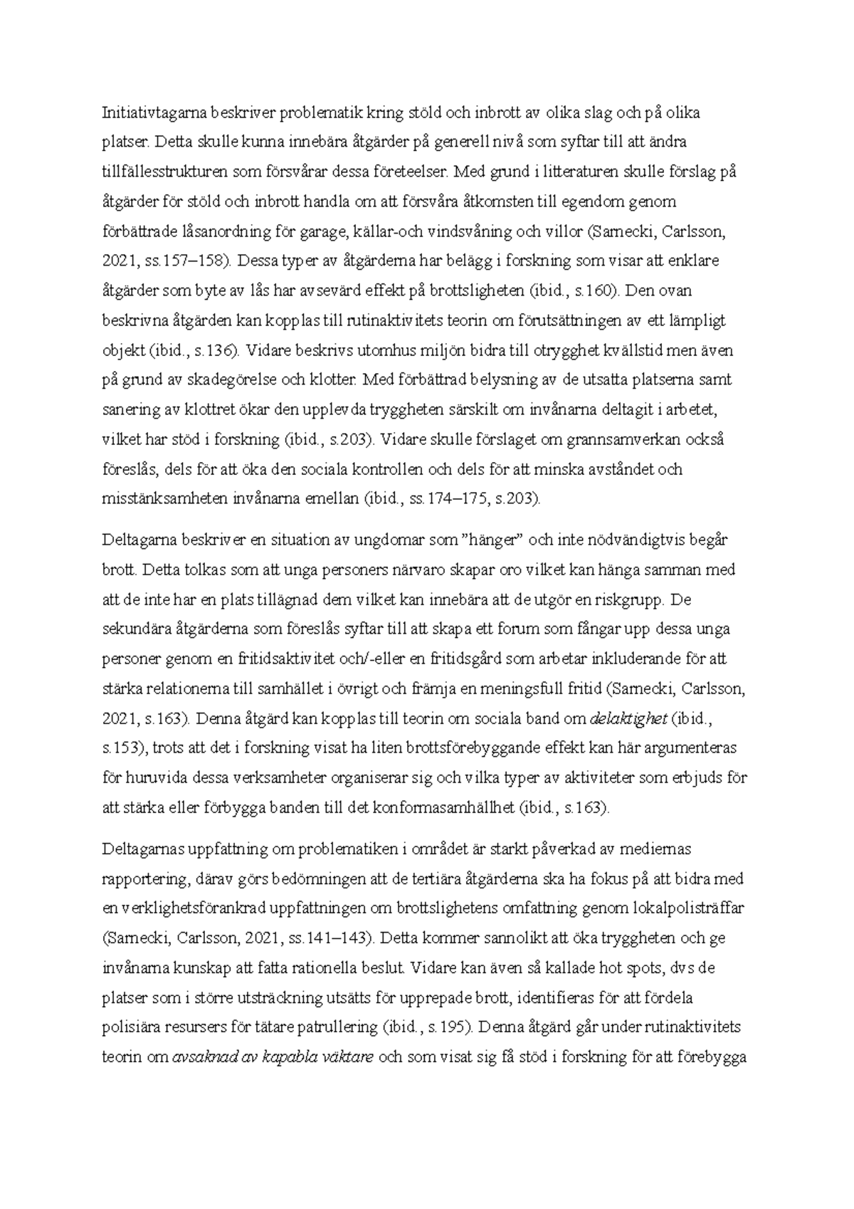 Seminarium 2 - Uppgift, vinjett - Initiativtagarna beskriver ...