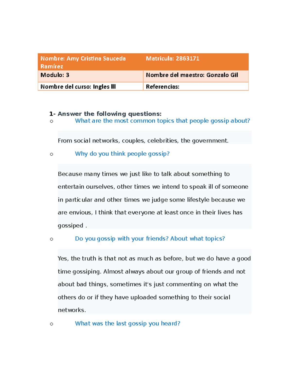 Ingles ACT 11 - Apuntes 11 - Nombre: Amy Crisina Sauceda Ramírez ...