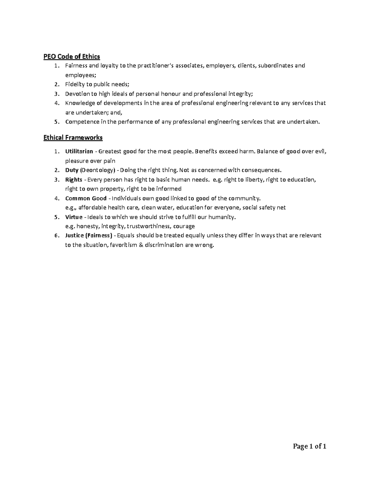 ENGG1100 F20 - PEO Code Ethics and General Ethical Frameworks - Page 1 ...