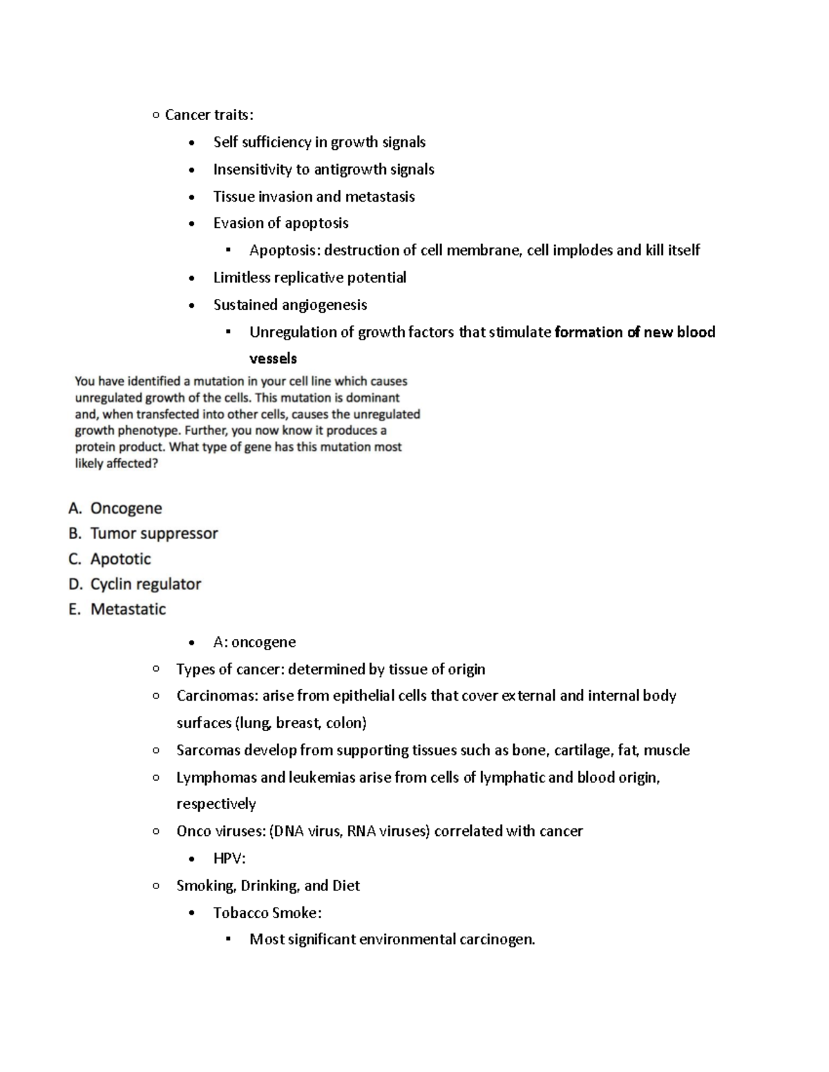 Cancer Genetics Lecture Notes 12 Warning Tt Undefined Function 32 O Cancer Traits Self
