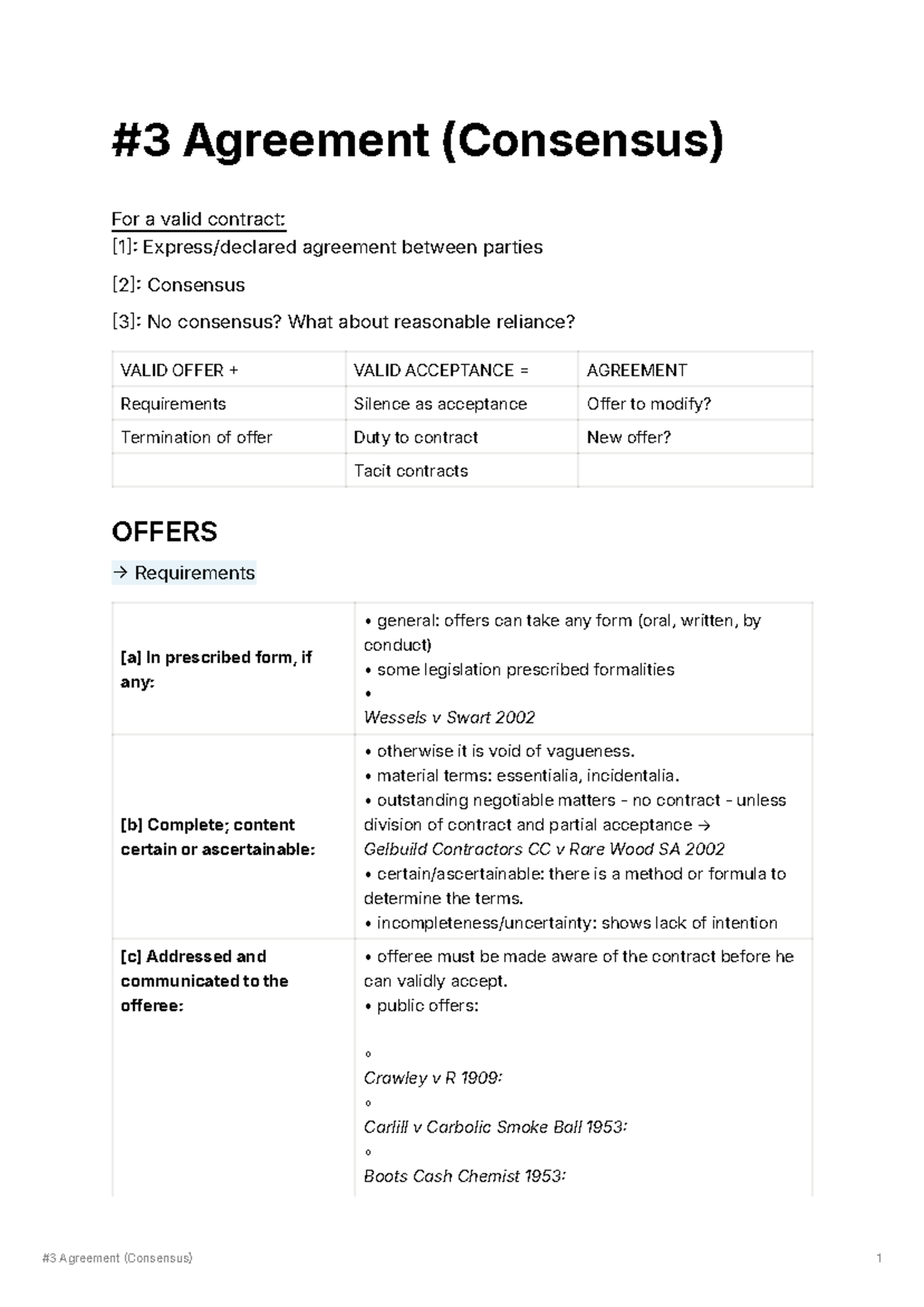 #3 Agreement (Consensus) - #3 Agreement (Consensus) For a valid ...