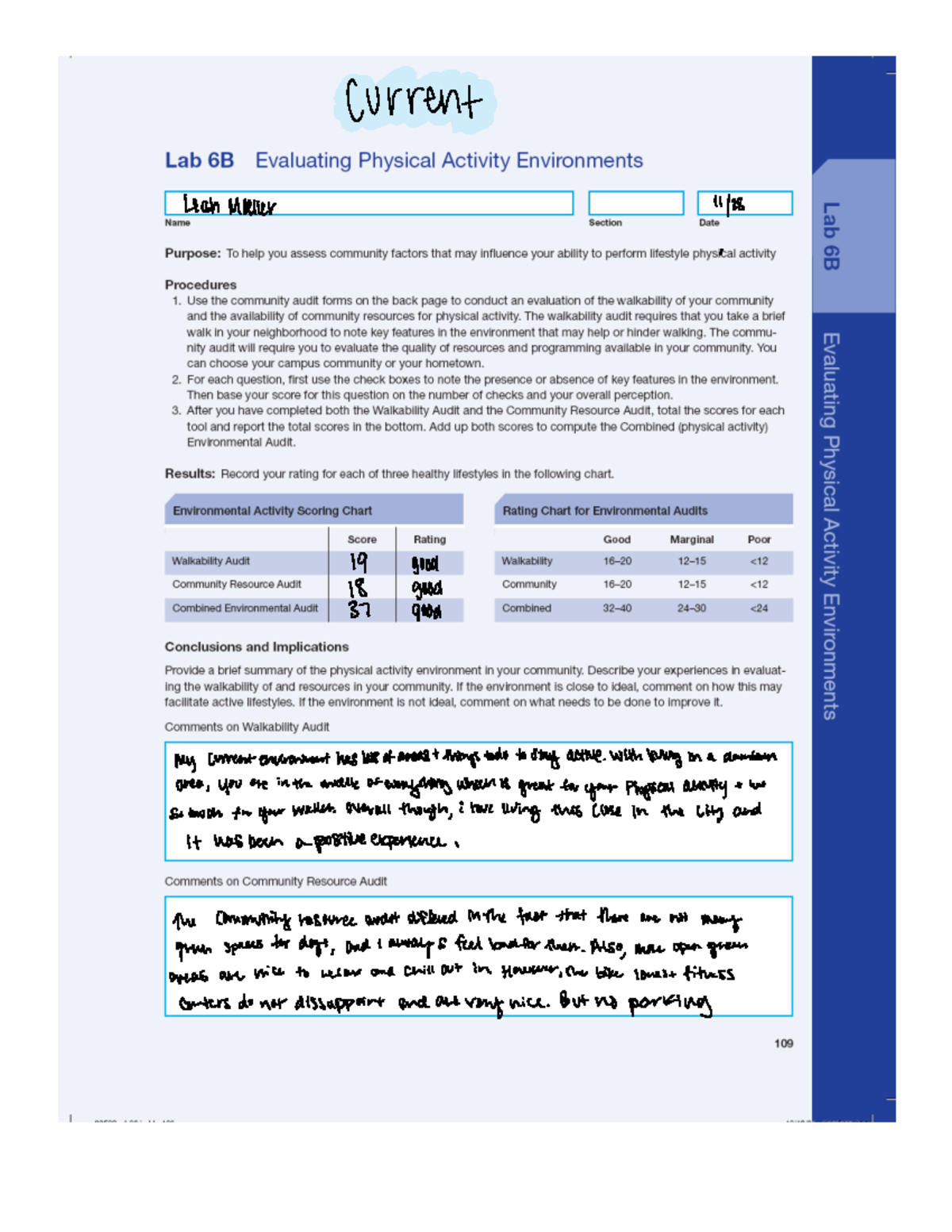 Walkability+Audit+PA+%26+Health - Leah Moeller 11/ I 19 good ####### 18 ...