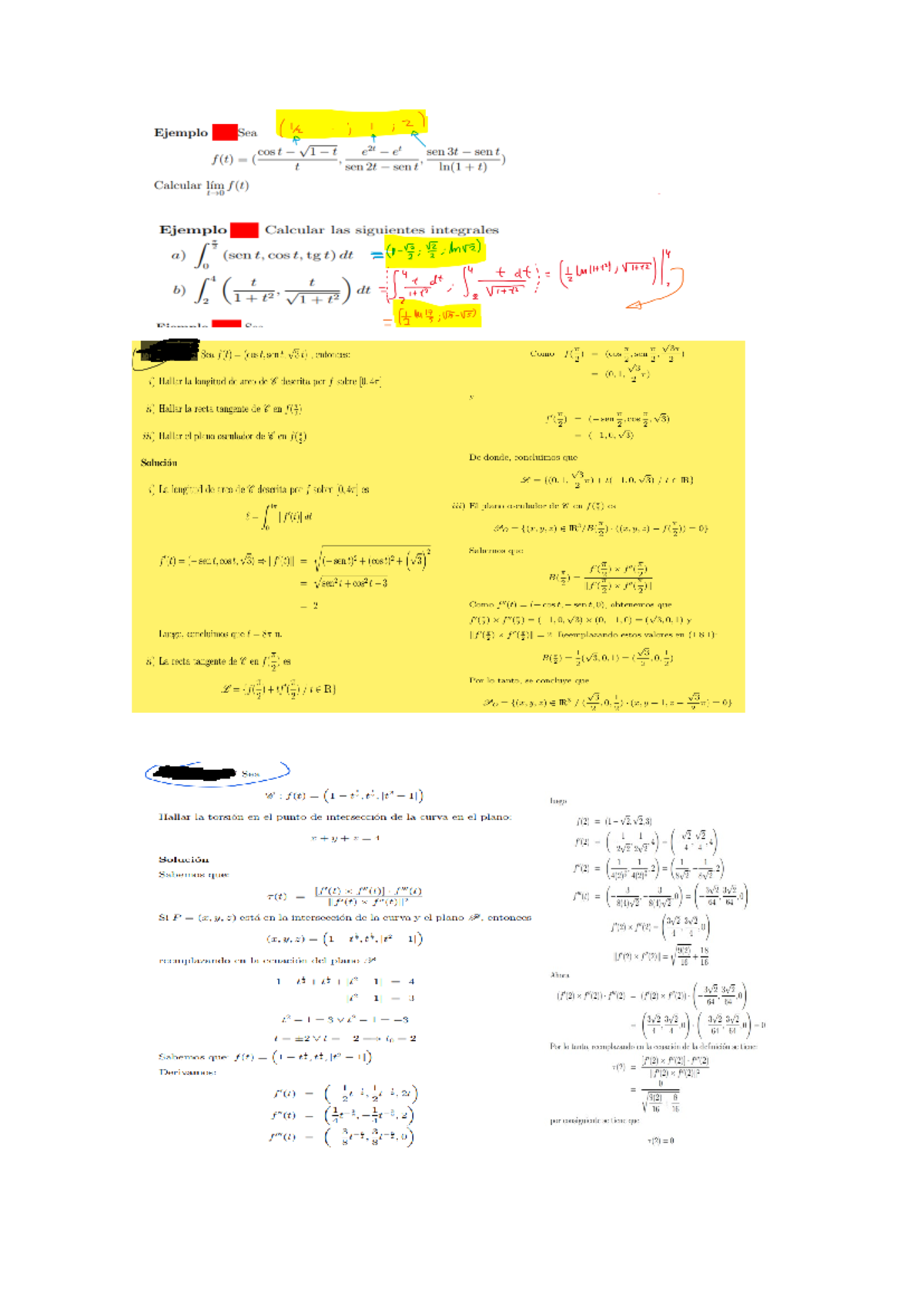 Primera práctica AM 1 - Ejemplo Sea sen 3t sent sen sen 2t Calcular lim ...