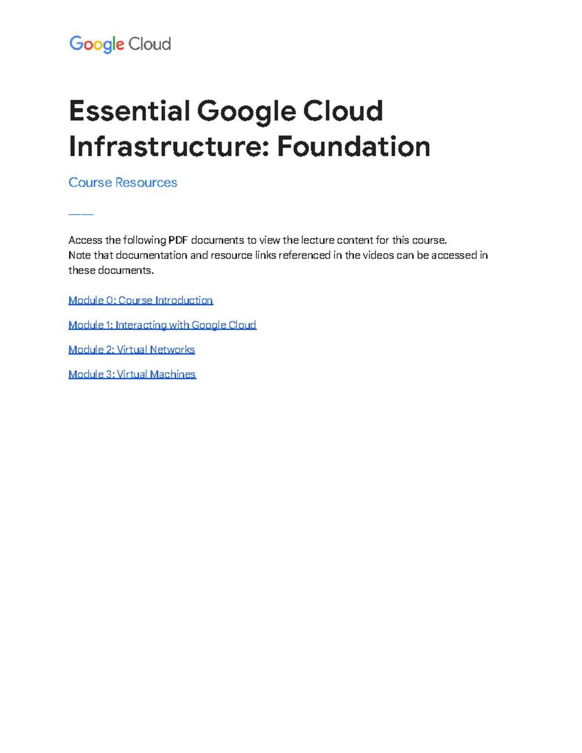 Essential Google Cloud Infrastructure Foundation - Google Cloud ...