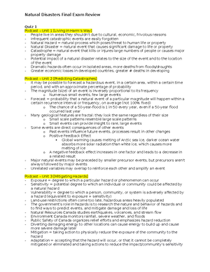 2GG3 Natural Disaster City Assignment Rubric F21 - EarthSc 2GG3 Natural ...