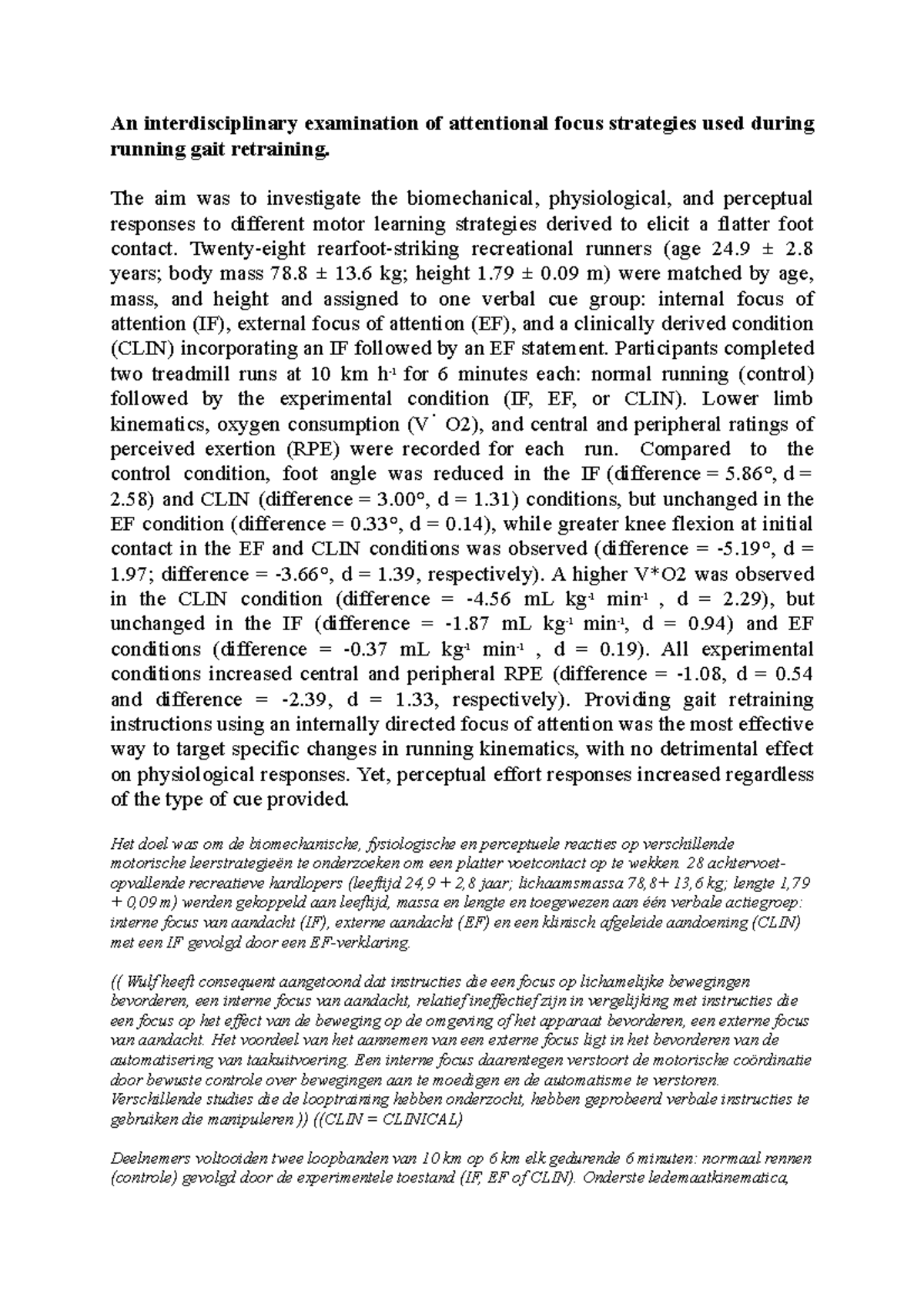 Voorbereiding opdracht abstract - An interdisciplinary examination of ...