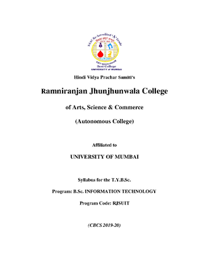 IOT - Bsc. Information Technology - MU - Studocu