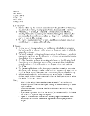 PR 29 Chapter 5 Review Sheet - PR 29 Chapter Review Propaganda and ...