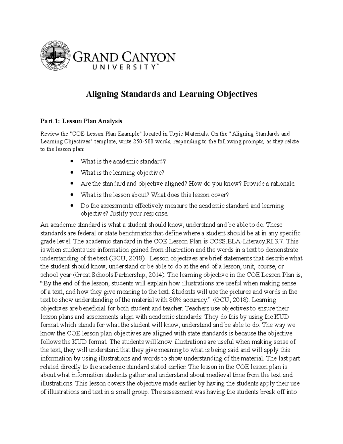 ELM-210-D-T2-Aligning Standards and Learning Objectives - Aligning ...