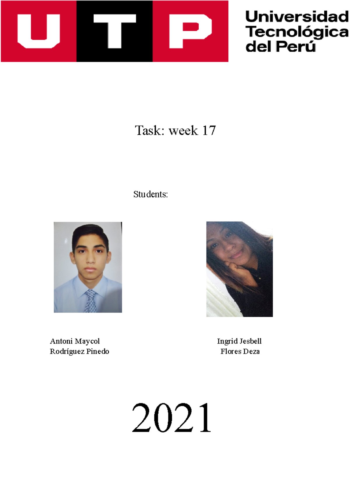 WEEK 17 TF - trabajo final de ingles - Task: week 17 Students: Antoni ...