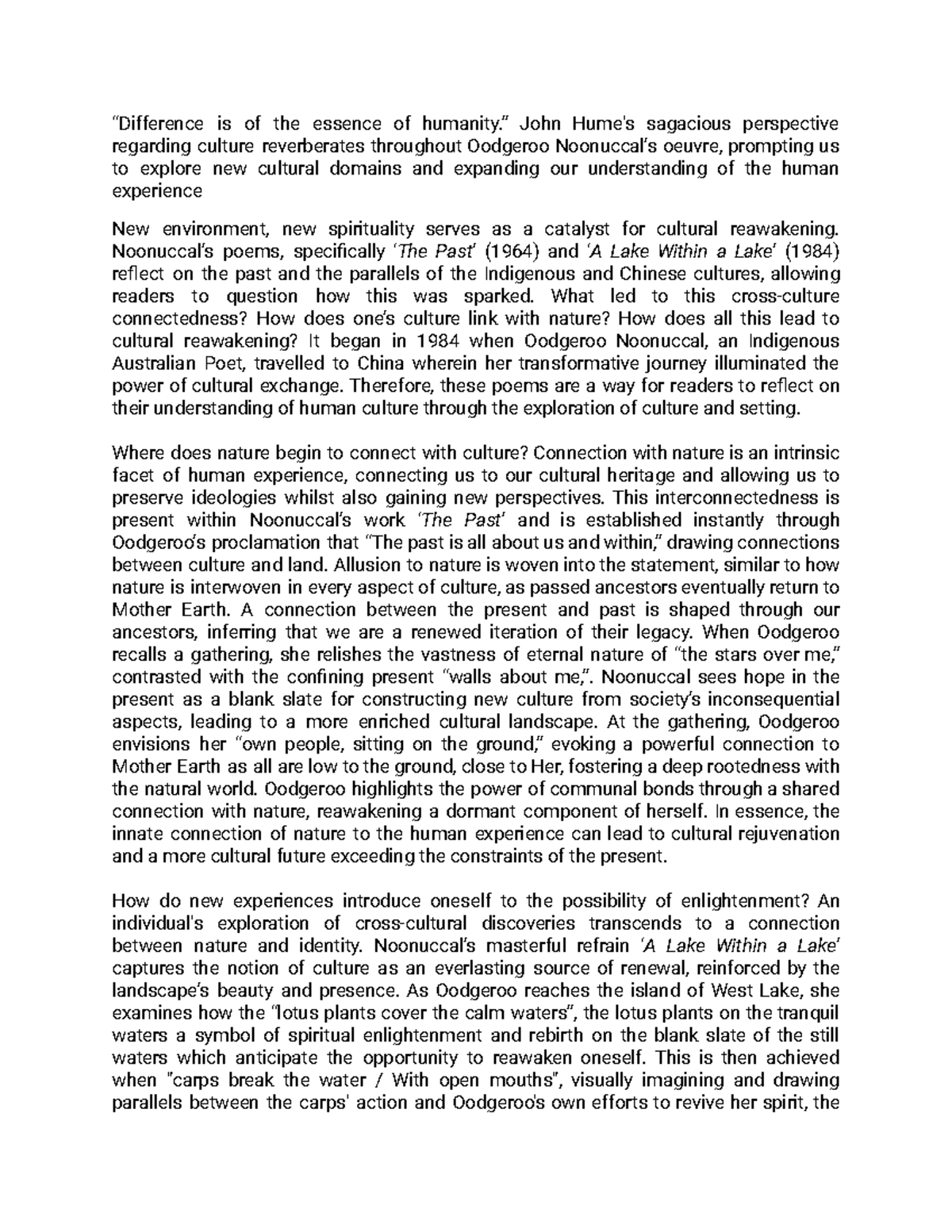 English Close Passage of Literature Task B Speech Transcript copy ...