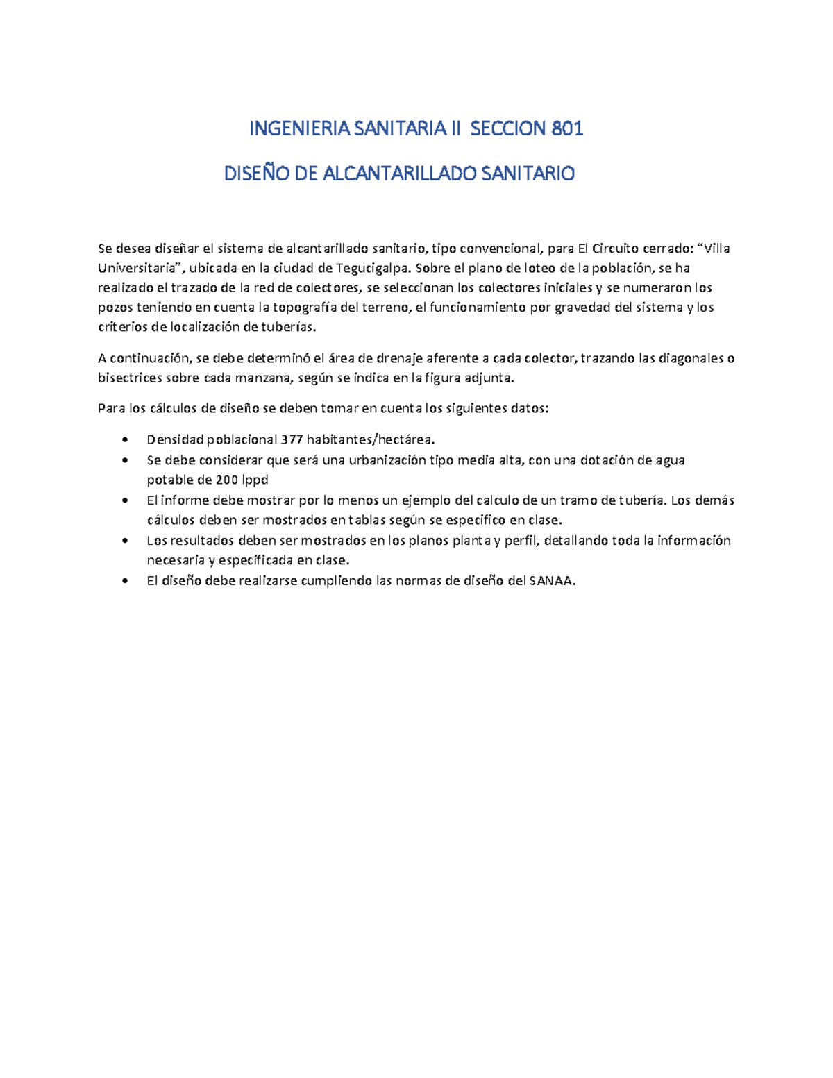 Trabajo grupal primer parcial - Ingeniería Sanitaria II - Warning: TT: undefined function: 32 ...